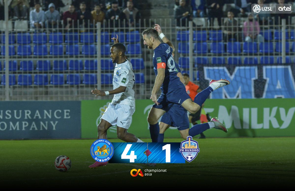 Superliga. "Dinamo" Samarqand kunida "Buxoro"ni ayab o'tirmadi